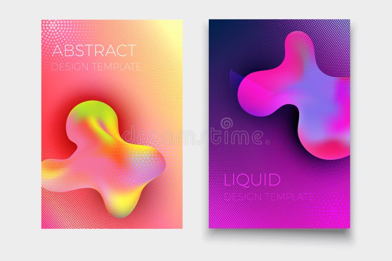Liquid Gradient Shapes Design Template. Banner or Brochure Vector ...