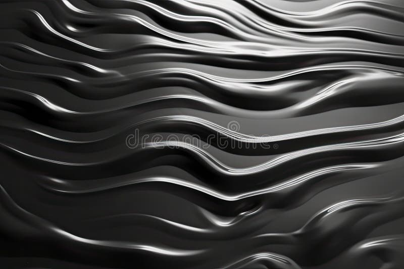 Liquid Gray Wavy Plastic Texture. Wrinkle Silicone Sheet Stock ...