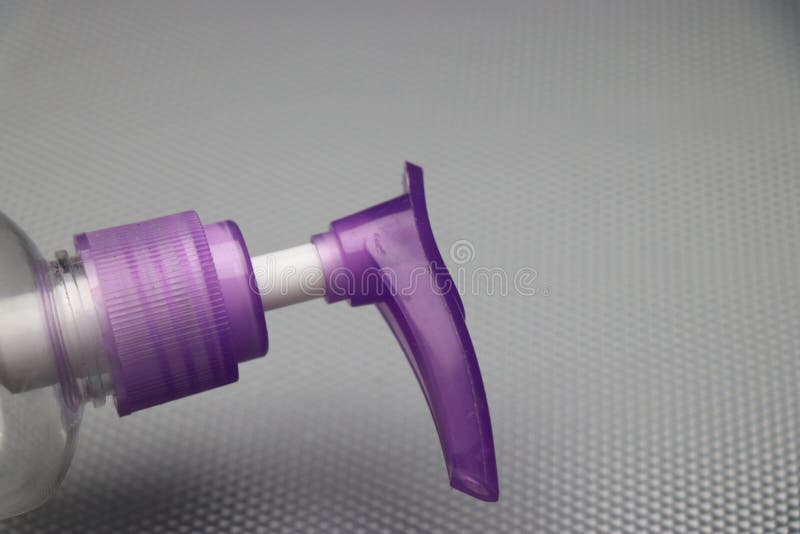 Liquid Hand Wash Dispensing Bottle with Pumping Head Closeup Stock ...