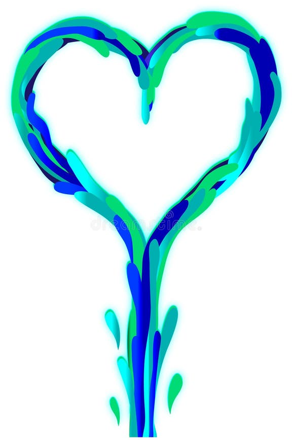 Liquid heart stock vector. Illustration of shape, artistic - 22954120