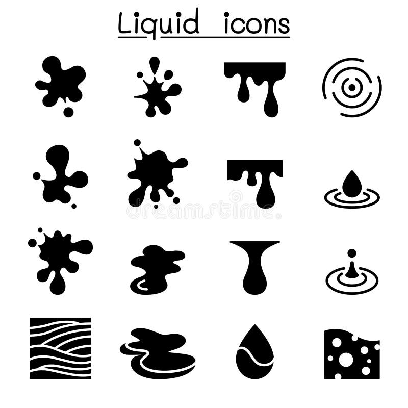 Liquid Icon Vector Isolated on White Background, Liquid Sign , Sign and ...