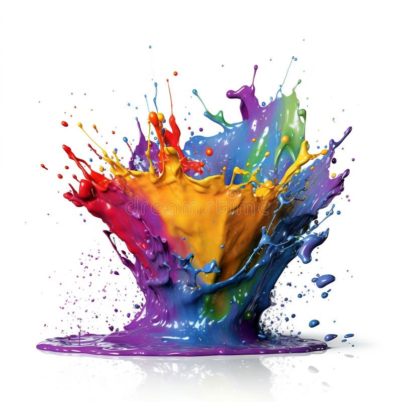 Liquid Ink Bright Colored Background. Generative AI Stock Illustration ...