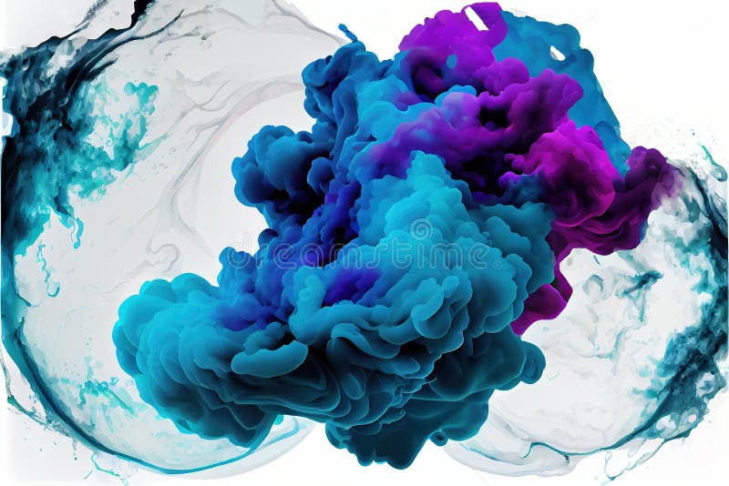Liquid Ink Cloud. Abstract Background. 3d Illustration Stock ...