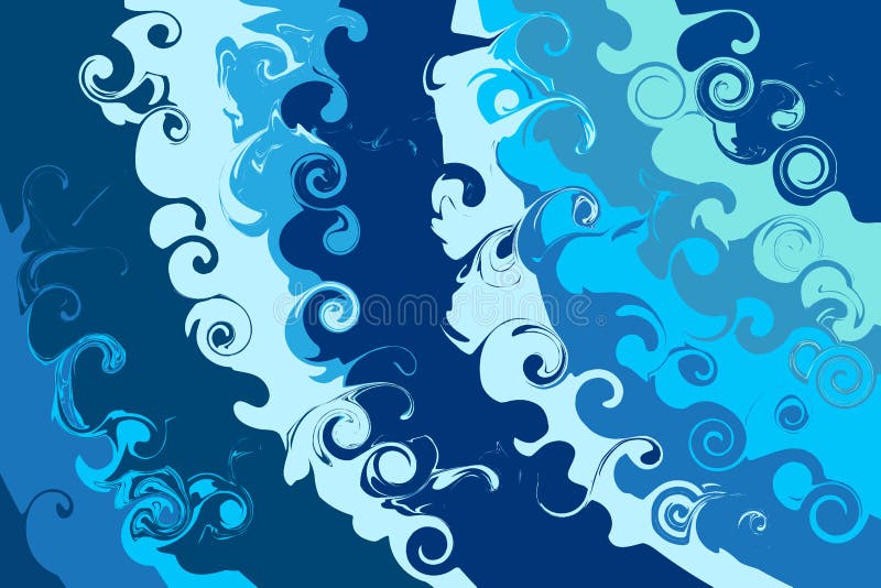 Liquid Ink Swirl or Waves Abstract Background Stock Vector ...