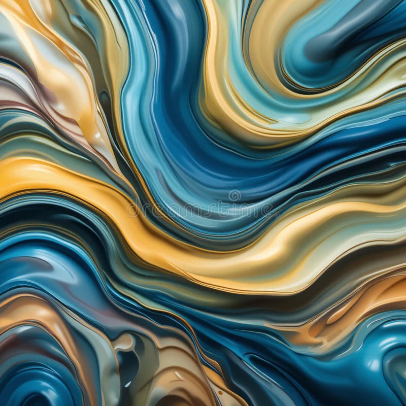 A Liquid-inspired Abstract Design with Smooth, Curving Layers of Color ...