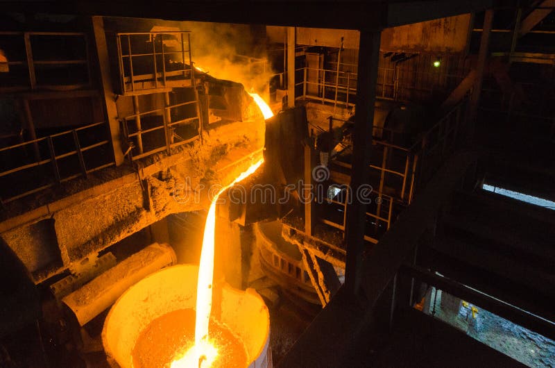 Liquid Iron Inside of Plant Stock Photo - Image of melting, fires: 39784836