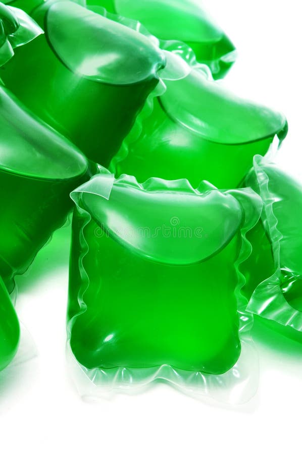 Liquid Laundry Detergent Sachets Stock Photo - Image of housewife ...