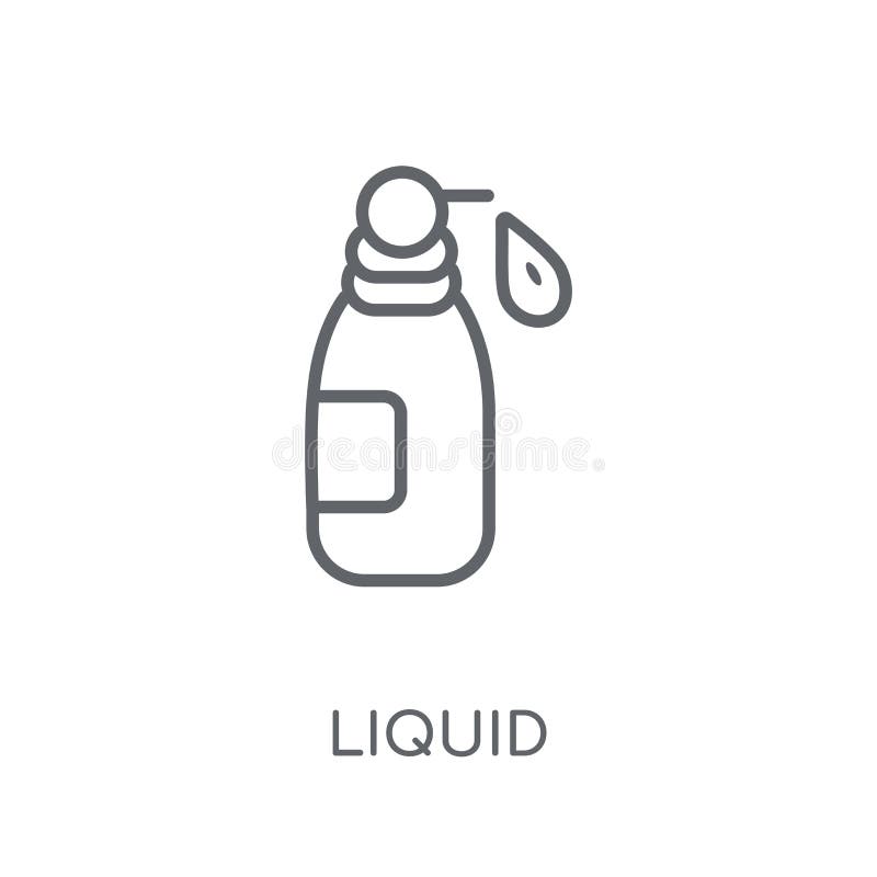 Liquid Linear Icon. Modern Outline Liquid Logo Concept on White Stock ...
