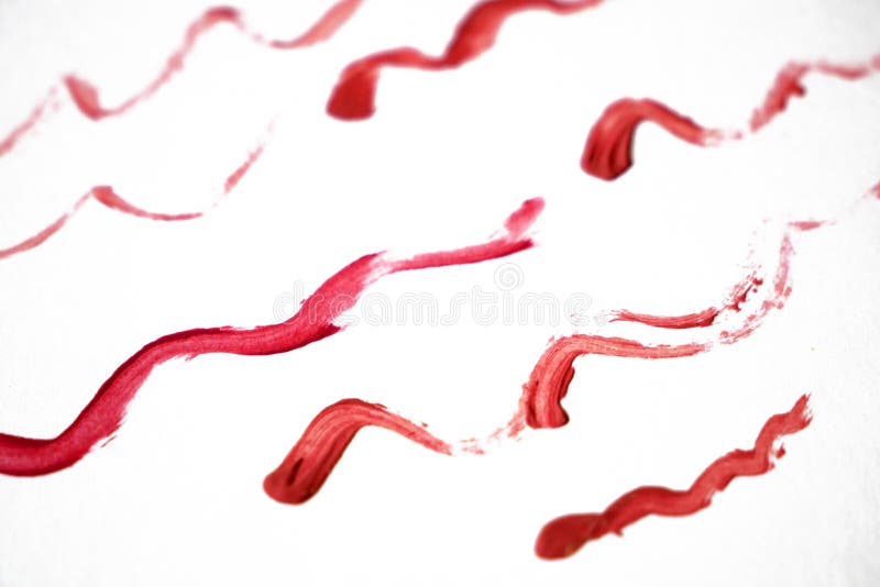 Liquid Lipstick Waves on White Background, Red Liquid Lipstick with a ...
