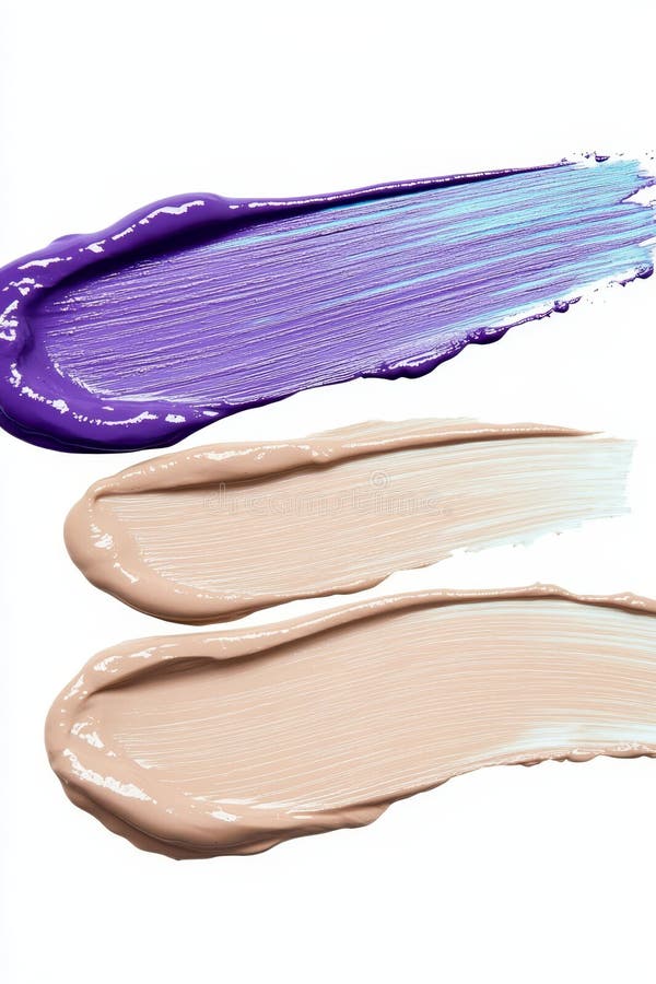 Liquid Makeup Foundation Swatch, Pastel Color Foundation Texture on ...