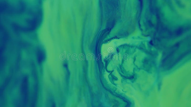 Liquid Marble Paint Leaking Green Blue Enamel Mix Stock Video - Video ...