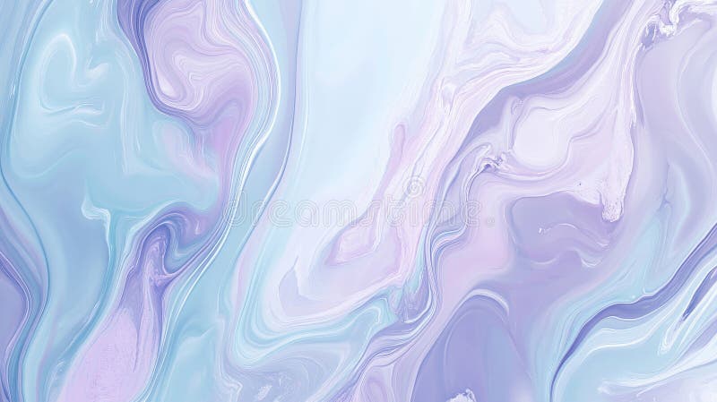 Liquid Marble Texture in Light Lavender and Pale Turquoise, with Smooth ...