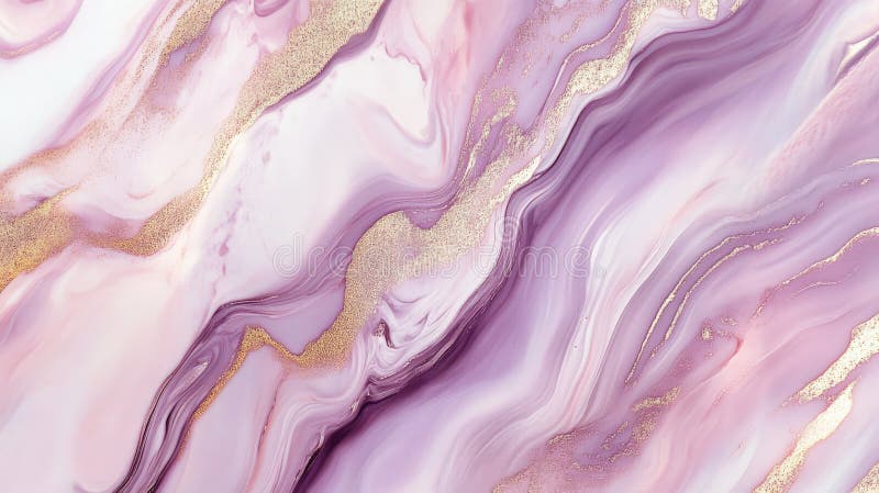 Liquid Marble Texture in Soft Pastel Pink and Lavender, with Smooth ...
