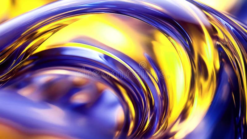 Liquid Matter with Smooth, Rounded Shapes Shimmering and Gliding Stock ...