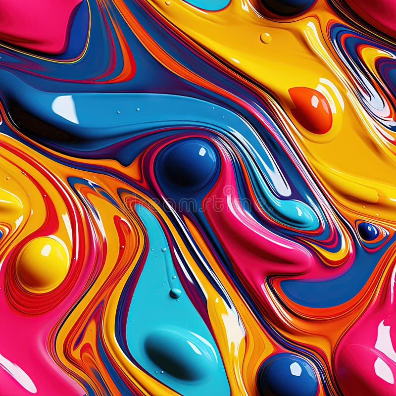 Liquid Melting Plastic Effect Background, Seamless Stock Illustration ...