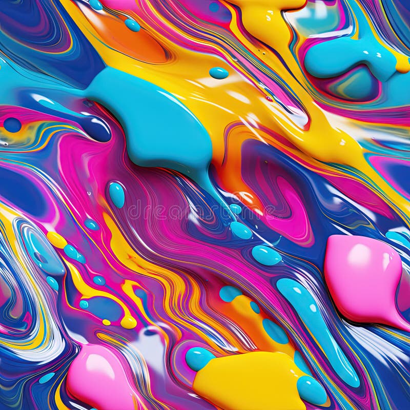 Liquid Melting Plastic Effect Background, Seamless Stock Illustration ...