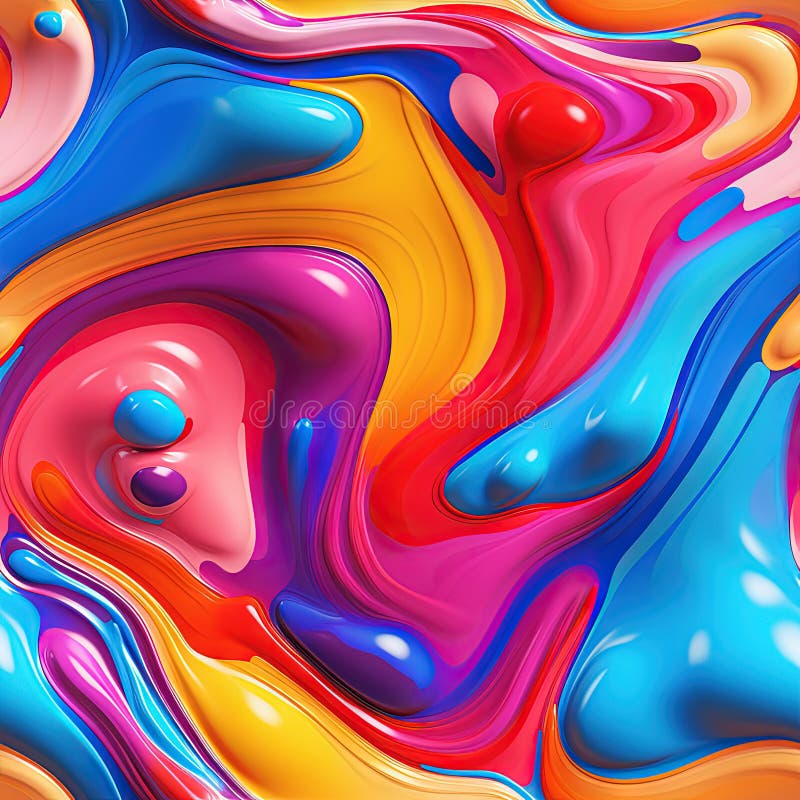 Liquid Melting Plastic Effect Background, Seamless Stock Illustration ...
