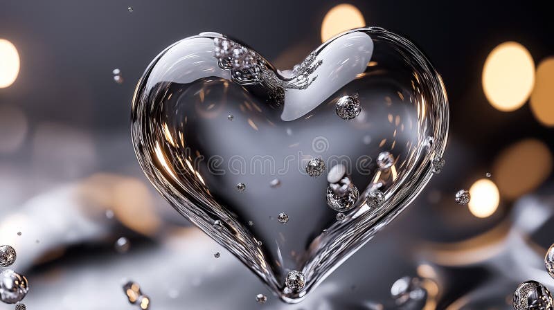 Liquid Mercury Forms a Perfect Heart, Showcasing the Beauty of Fluid ...