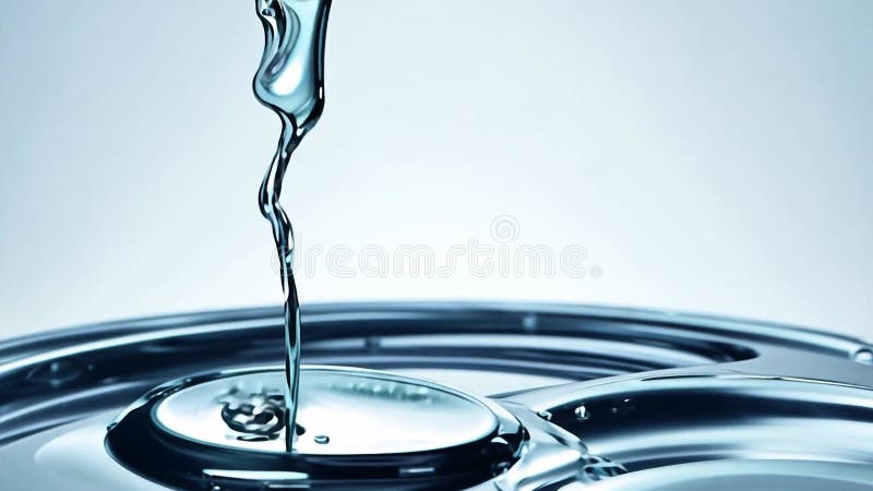 Liquid Mercury Moves on a Reflective Surface Stock Video - Video of ...