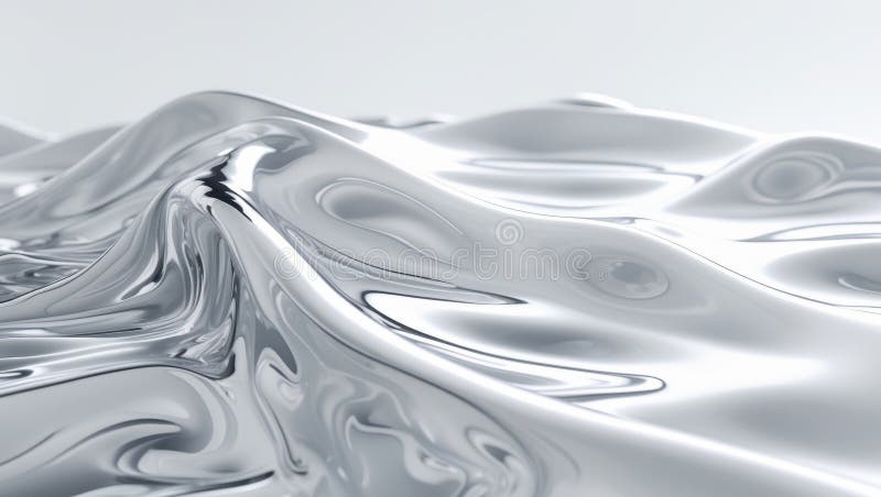 Liquid Mercury Pool with Reflective Texture Stock Photo - Image of vape ...