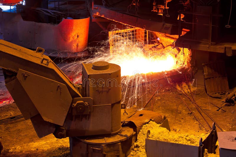 Liquid Metal from Blast Furnace Stock Image - Image of furnace, blast ...