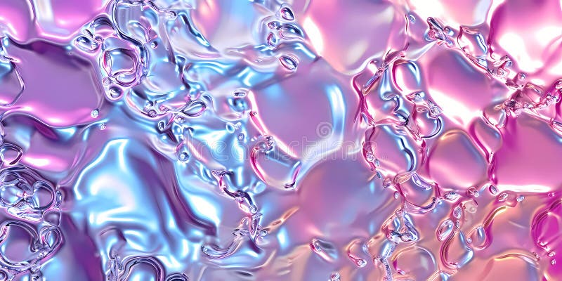 Liquid Metal Bubbles Abstract Background with Soft Neon Colors Stock ...