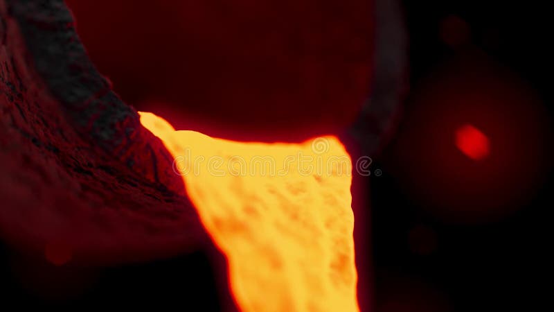 Liquid Metal with Burning Particles on Backgrond Stock Footage - Video ...