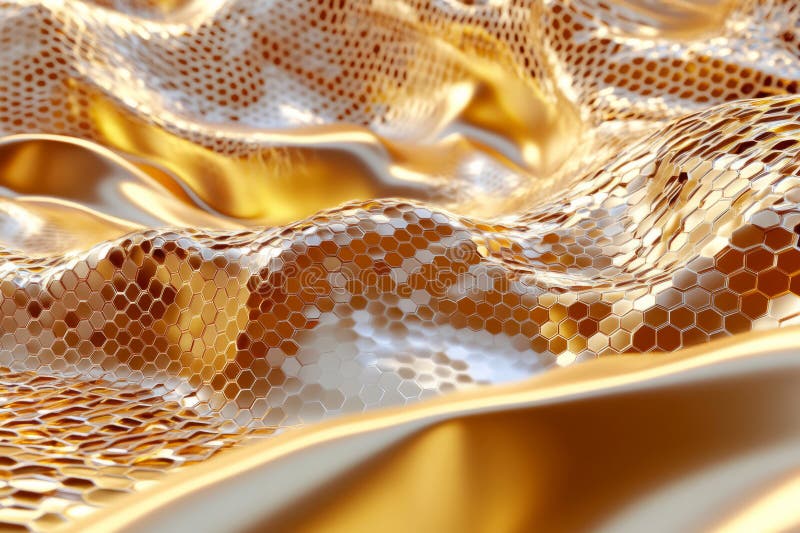 A Liquid Metal 3D Background Where Hexagonal Panels Seamlessly Morph ...