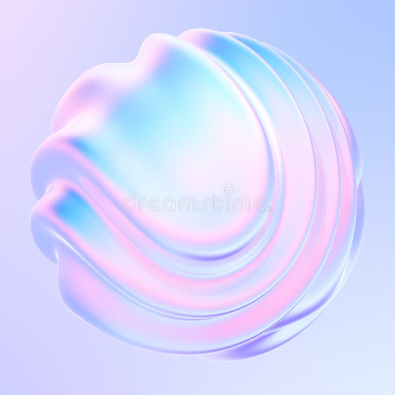 Fluid Design Element Holographic Liquid 3D Shape for Banners and ...