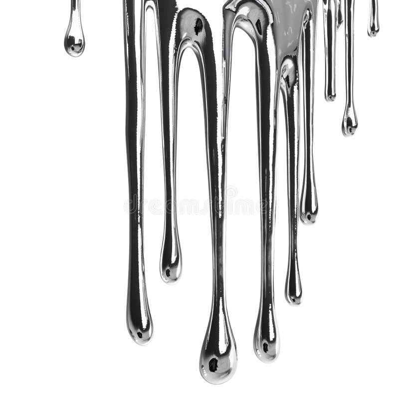 Liquid Metal Dripping Down stock image. Illustration of glossy - 348124765