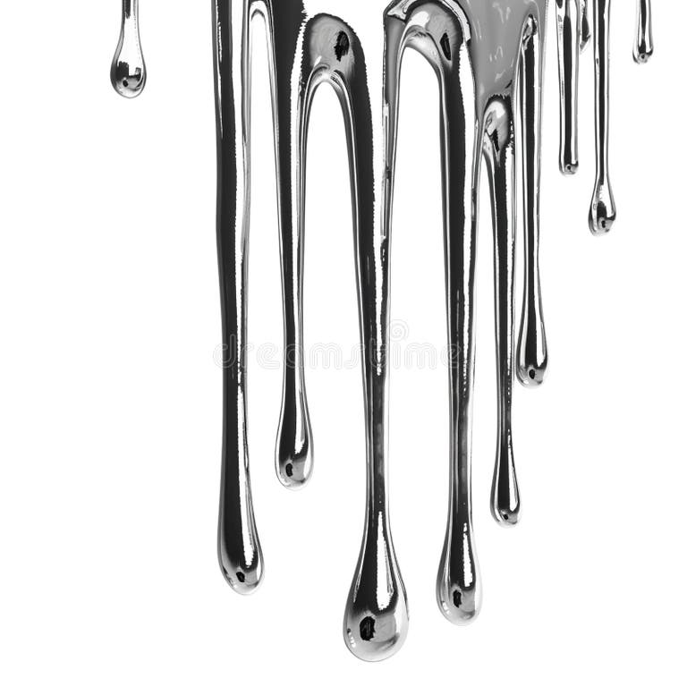 Liquid Metal Dripping Down stock image. Illustration of glossy - 348124765