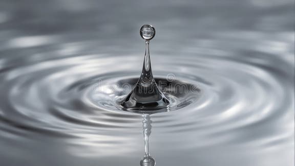 Liquid Metal Drop Reflecting Like a Mirror Stock Illustration ...