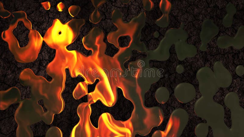 Liquid Metal with Flame Reflection Stock Video - Video of glitter ...