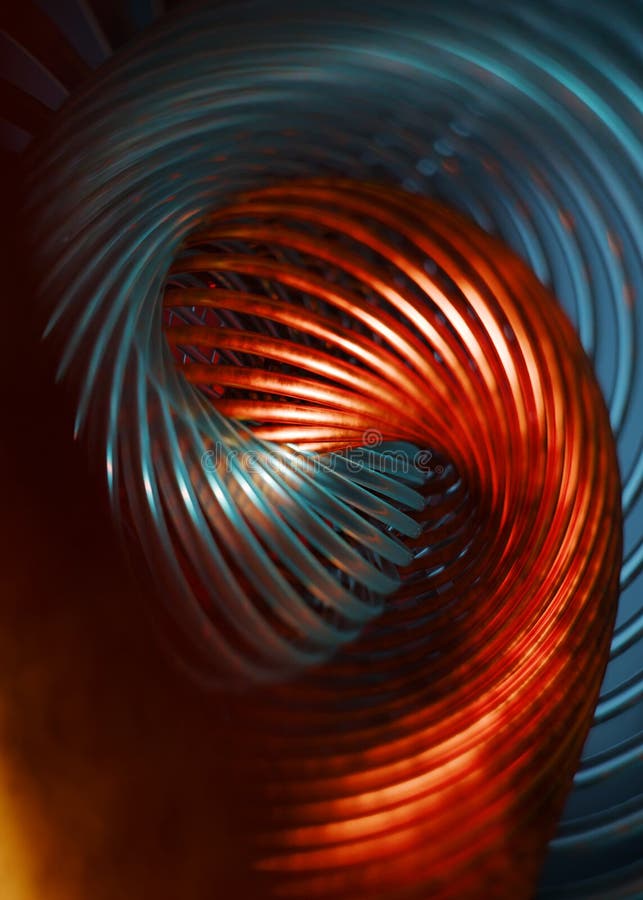 Liquid Metal and Glass Spiral Illusion with Chrome Reflections Falling ...