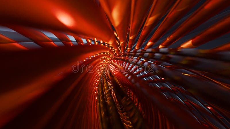 Liquid Metal and Glass Spiral Illusion with Chrome Reflections Falling ...