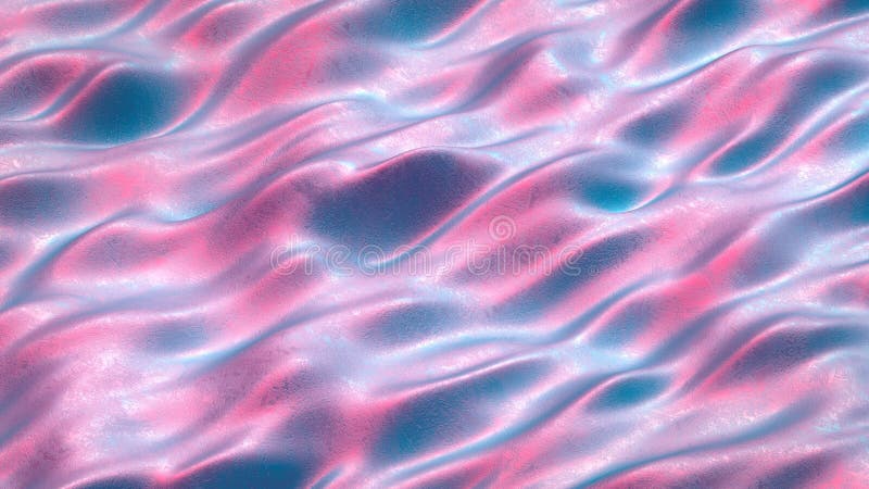 Liquid Metal in Neon Color Light 3D Render Illustration Stock ...