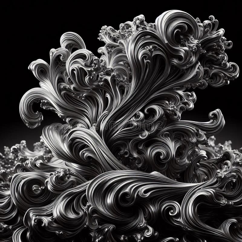 36 63. Liquid Metal Sculpture_ a Sculpture Made from Liquid Mta Stock ...