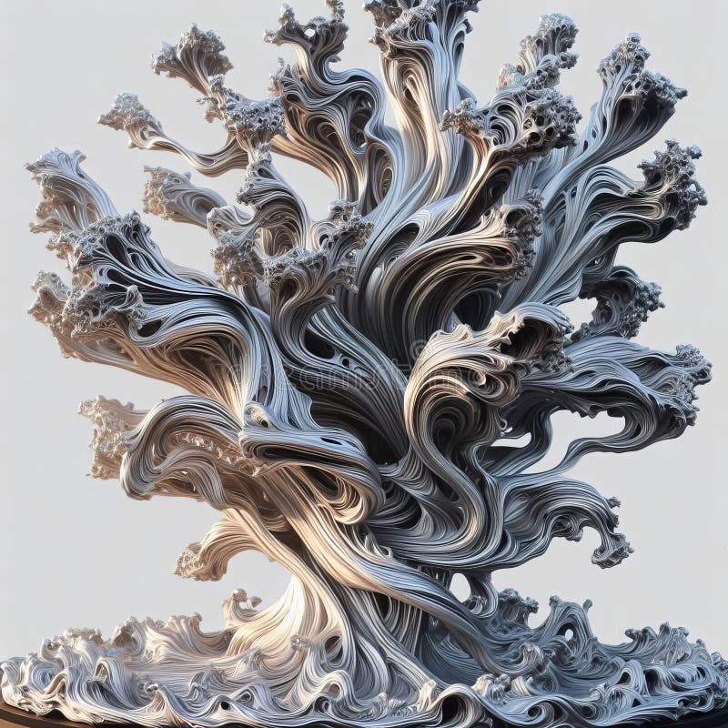 39 63. Liquid Metal Sculpture_ a Sculpture Made from Liquid Mta Stock ...