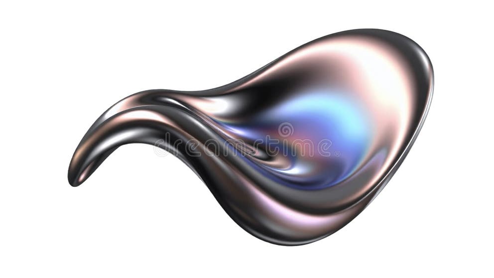 Liquid metal shape. stock photo. Illustration of threedimensional ...