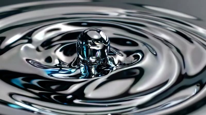 Liquid Metal Surface Shot Capturing Unique Rippling Effects Stock Video ...
