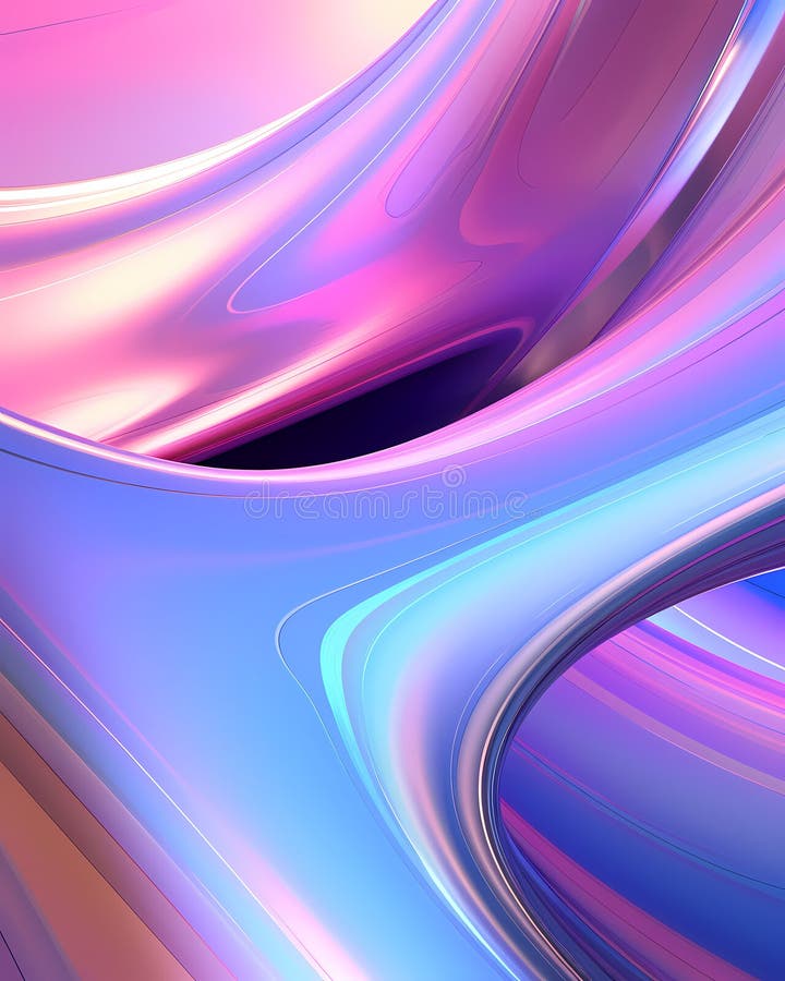 Liquid Metal Texture Abstract Background with Soft Neon Colors - Wave ...
