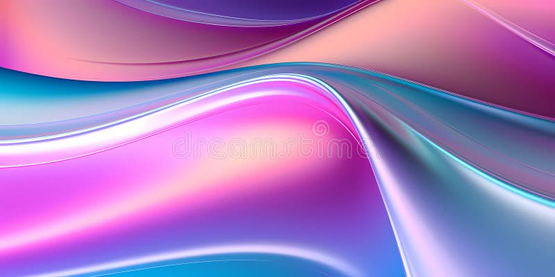 Liquid Metal Texture Abstract Background with Soft Neon Colors - Wave ...