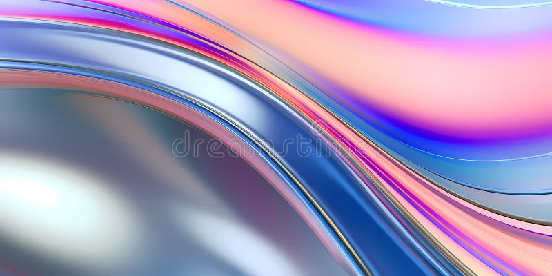 Liquid Metal Texture Abstract Background with Soft Neon Colors - Wave ...