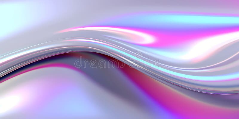 Liquid Metal Texture Abstract Background with Soft Neon Colors - Wave ...