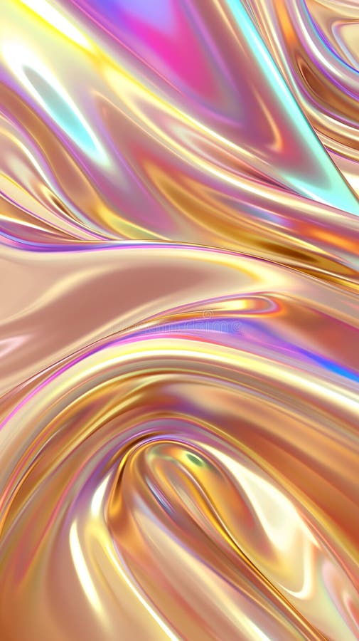 Liquid Metal Texture Abstract Background with Soft Neon Colors Stock ...