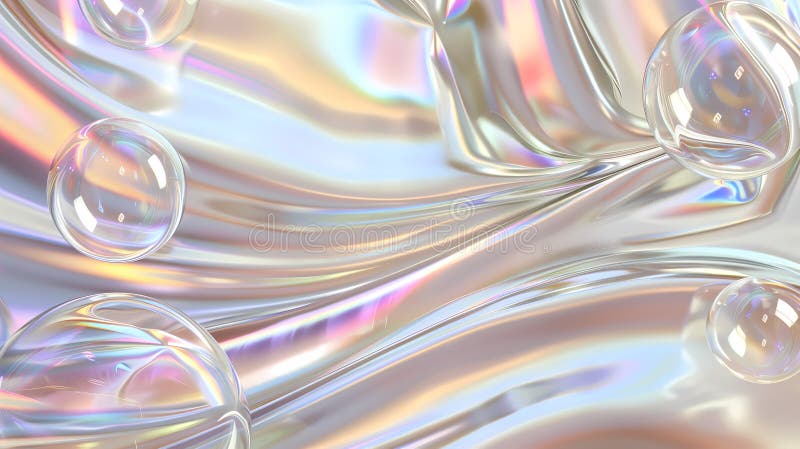 Liquid Metal Texture Abstract Background with Soft Neon Colors Stock ...