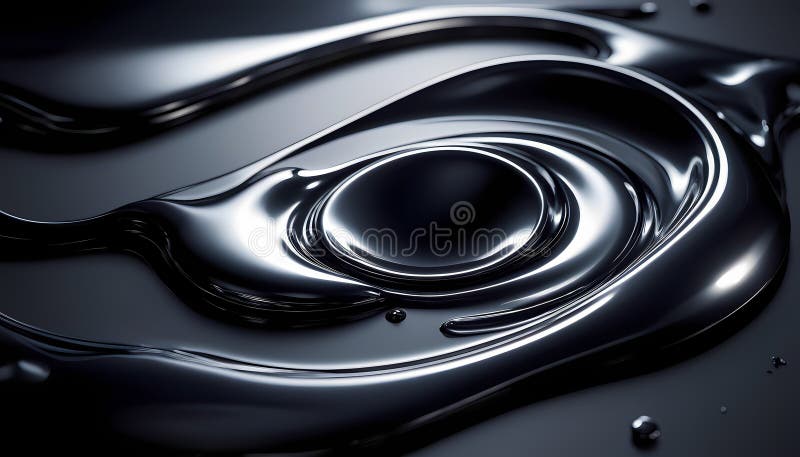 Liquid Metal Texture Flow Creates Captivating Visual Patterns in Dark ...