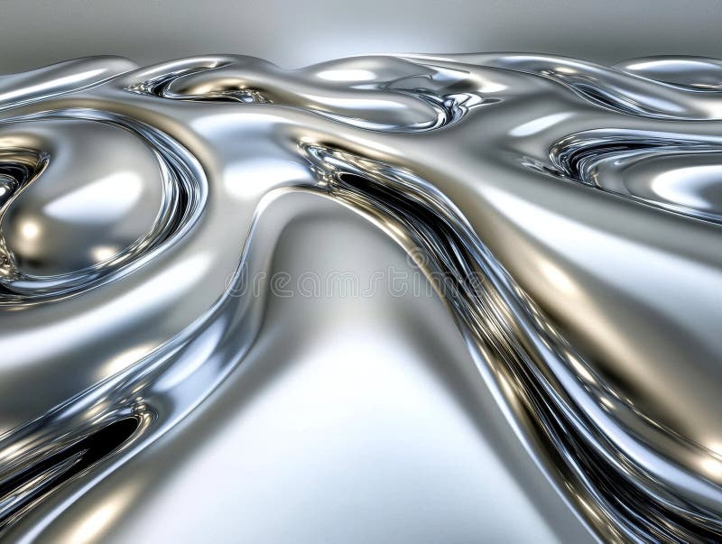 A Liquid Metal Texture, Mercury Waves, a Molten Silver Sea, Swirling ...