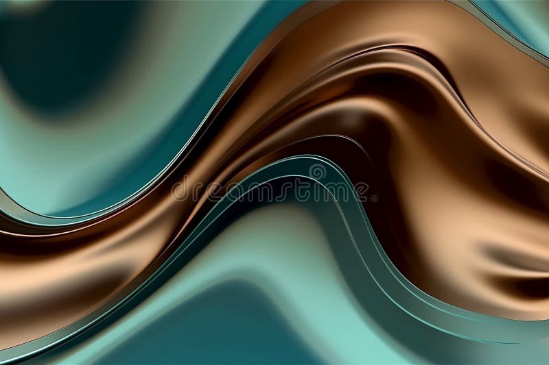 Liquid Metal Waves - Abstract Background Design with Metallic Wavy ...