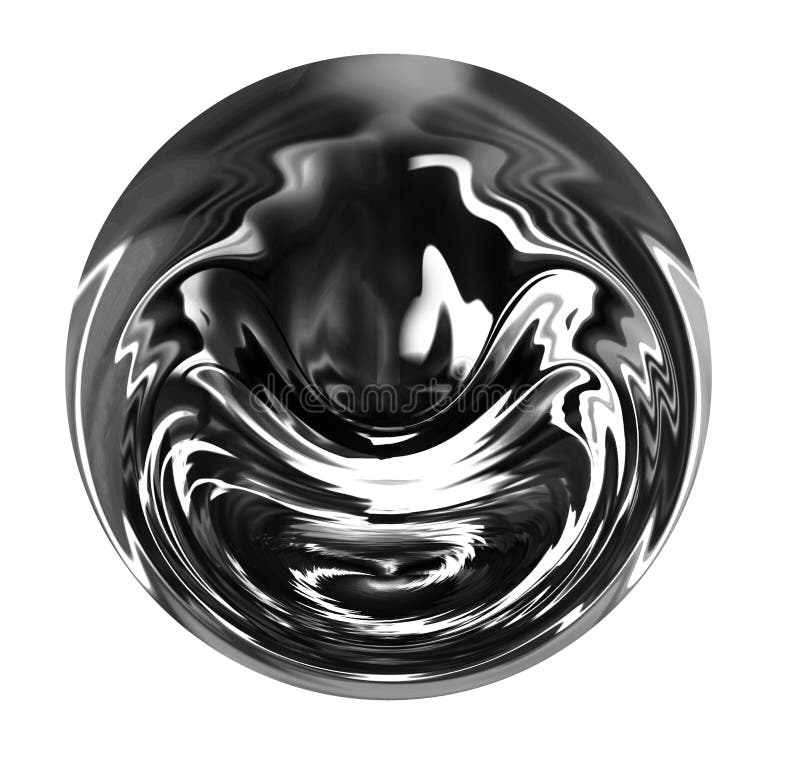 Liquid metallic drop stock illustration. Illustration of dynamic - 4734727